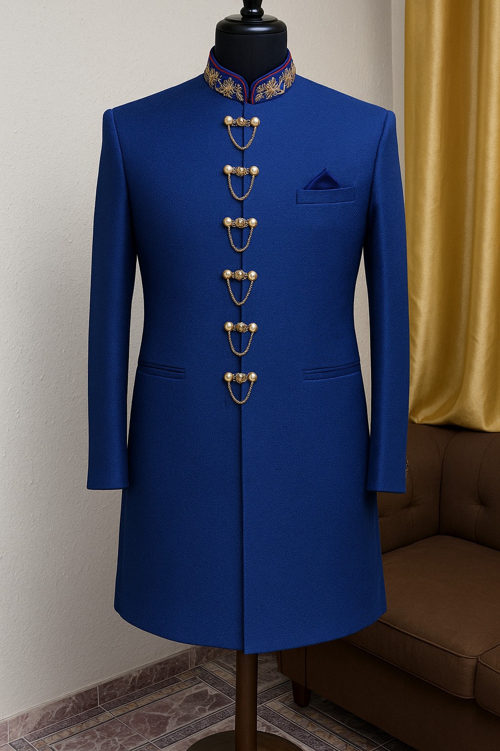Safari two-piece set blue safari jacket by azrebirthcasualwears - Men 2 ...