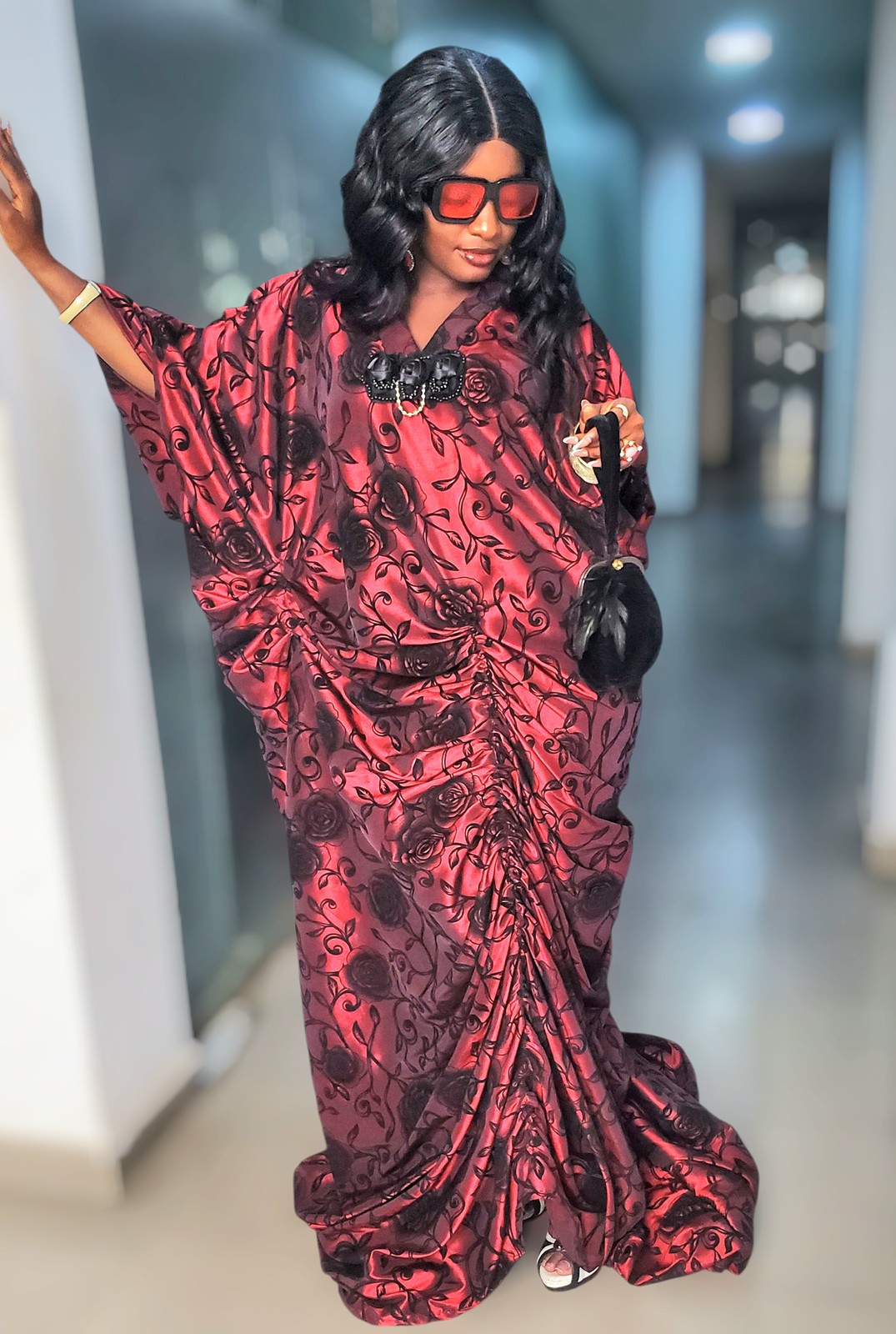 Yasmina Luxe African Woman Drape Boubou WITH Scarf For Weddings/Special ...