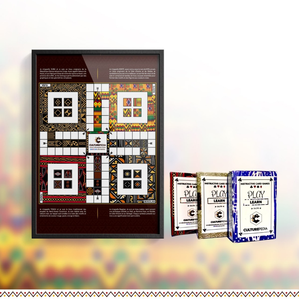 African ludo game pack + 3 card games by culturepedia - Games - ANKA