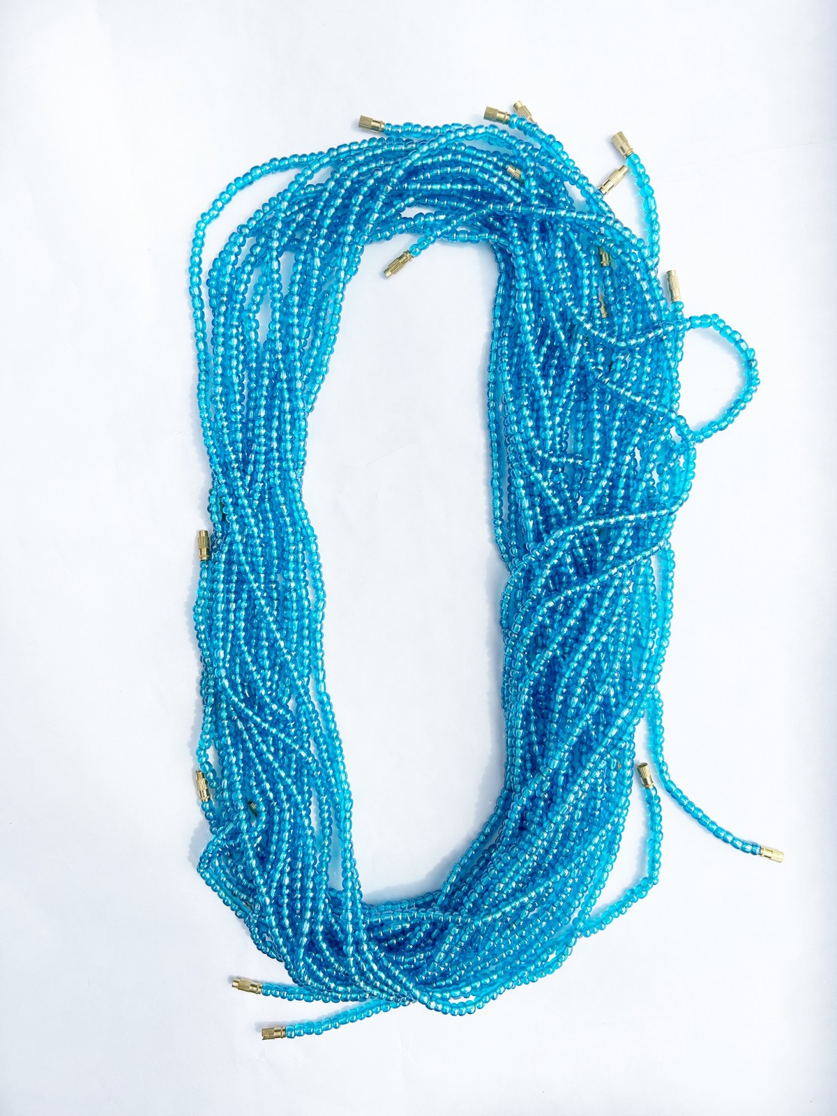 Set of 4 Sea Blue String Beads by threaded-tribes - Waist chain , bine ...