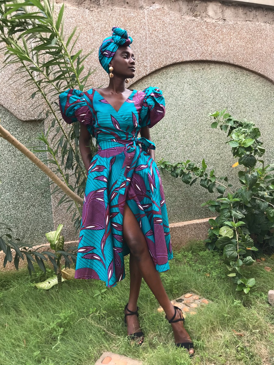 Groto mid-length wrap dress on the coast by bazarapagne - Mid-length Dr ...